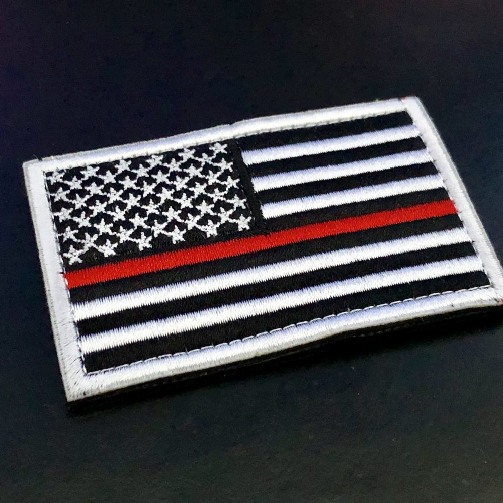 The Thin RED Line USA – velcro patch, stitched | The Thin Blue Line